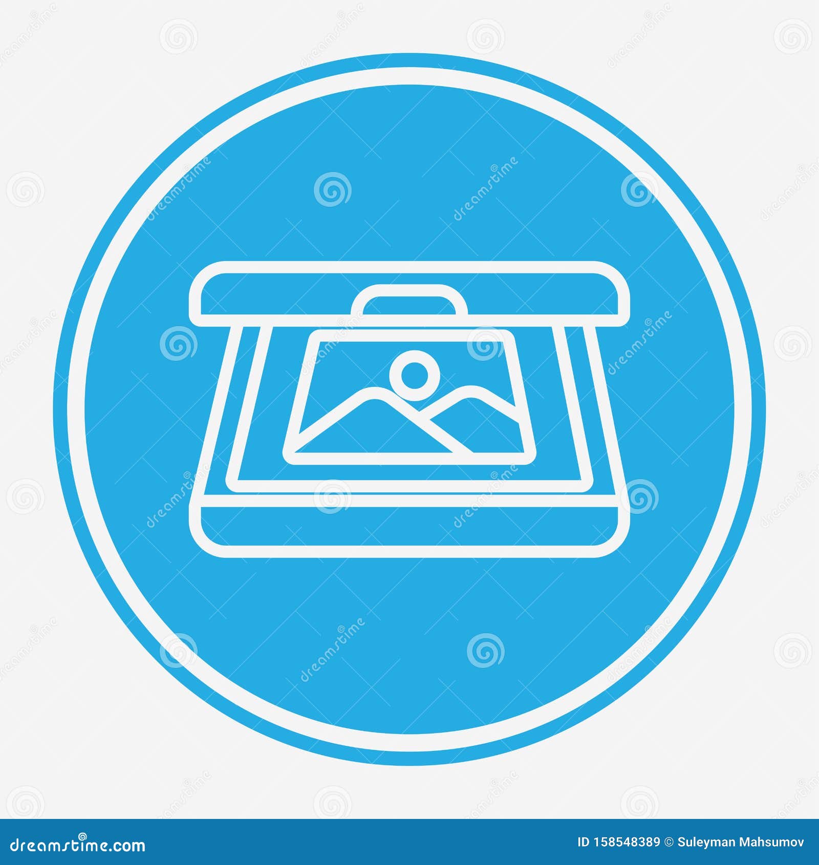 Document Scanner Vector Icon Sign Symbol Stock Illustration ...
