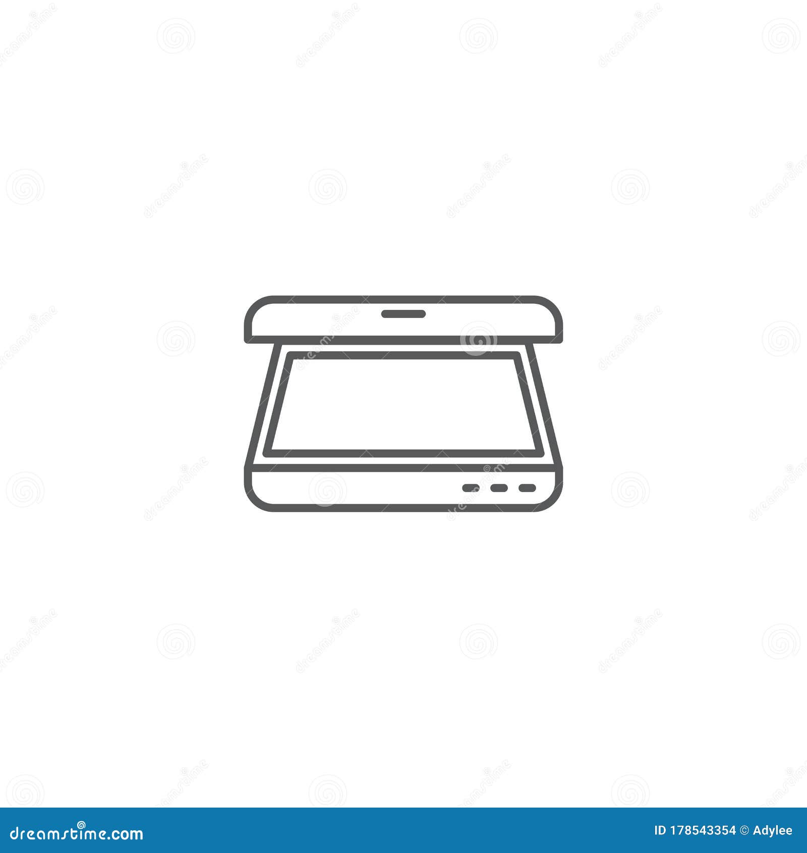 Document Scanner Vector Icon Symbol Electronic Isolated on White ...