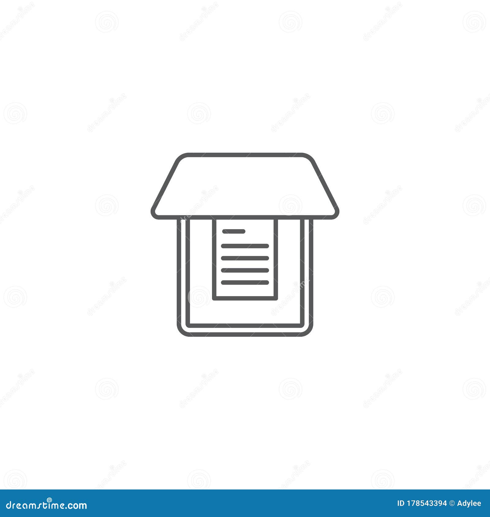 Document Scanner Vector Icon Symbol Electronic Isolated on White ...