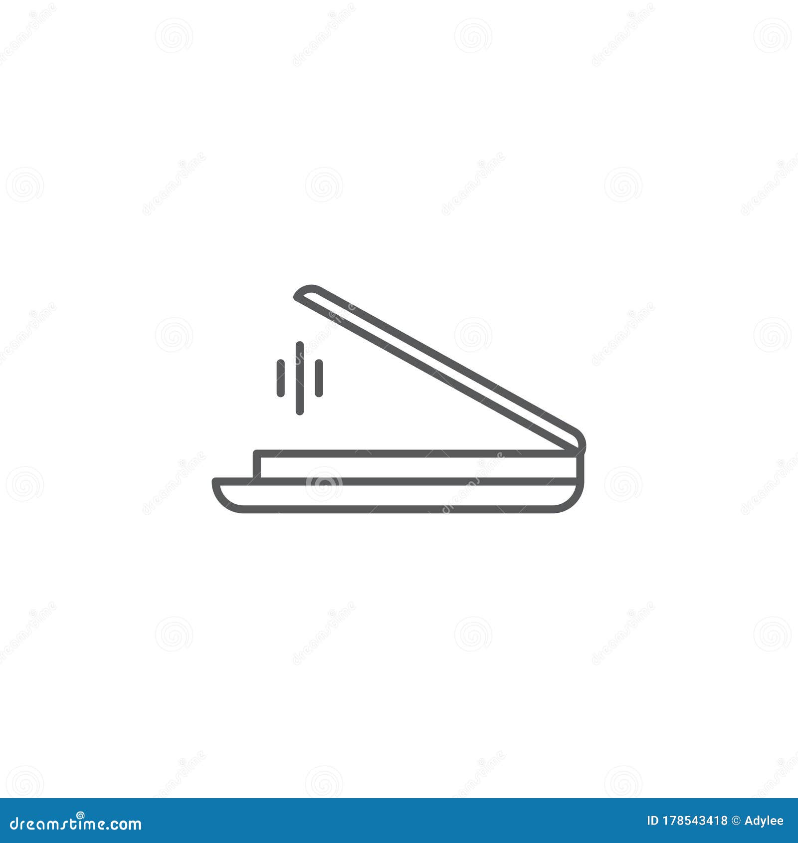 Document Scanner Vector Icon Symbol Electronic Isolated on White ...