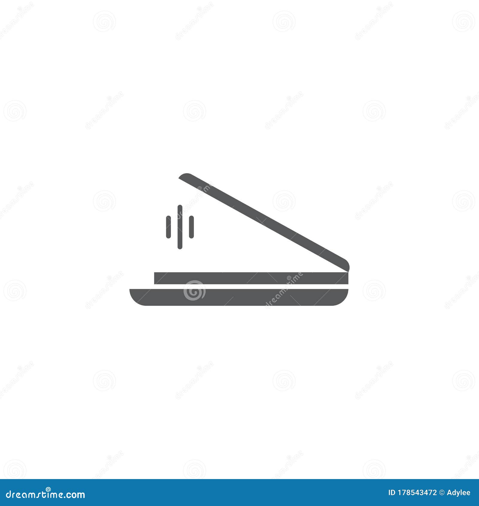 Document Scanner Vector Icon Symbol Electronic Isolated on White ...