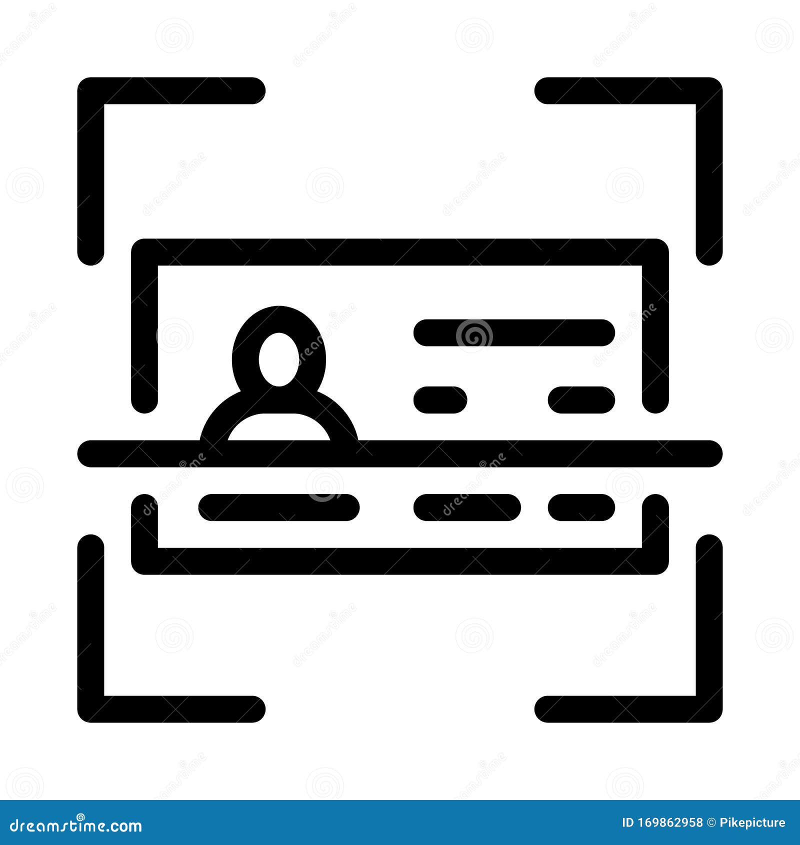 Document Scanning Icon Vector Outline Illustration Stock Vector ...