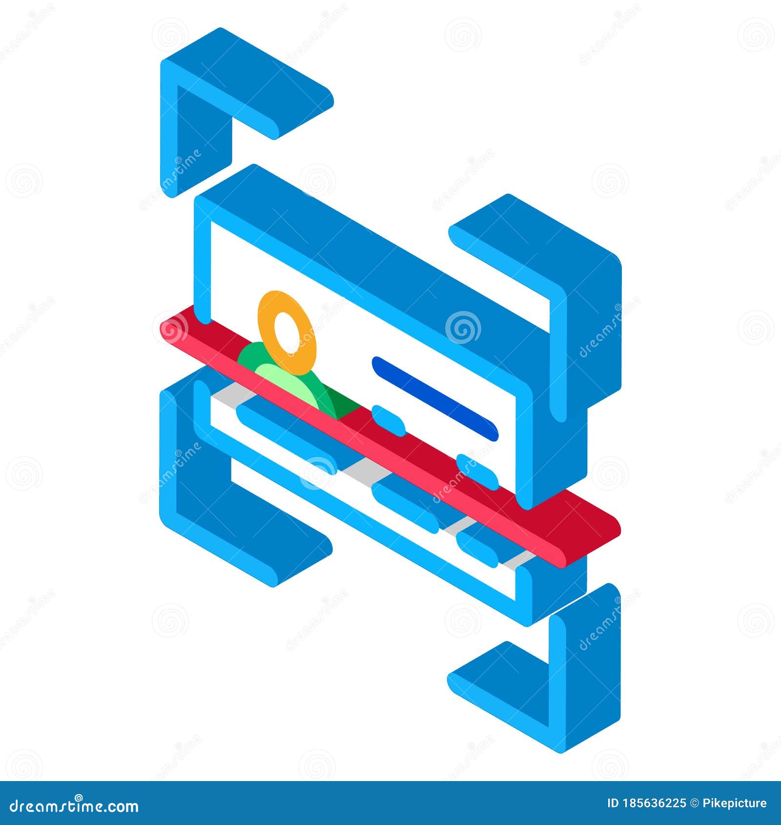 Document Scanning Isometric Icon Vector Illustration Stock Vector ...