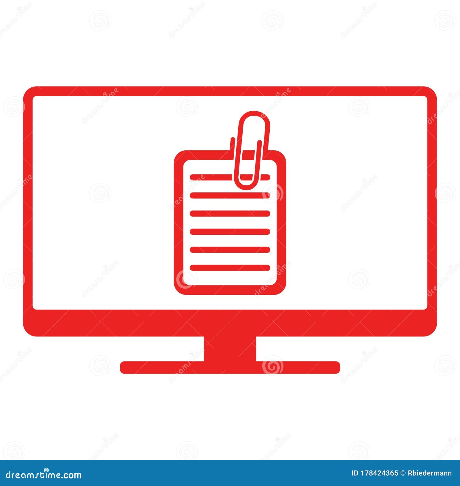 Document and screen stock vector. Illustration of sheet - 178424365