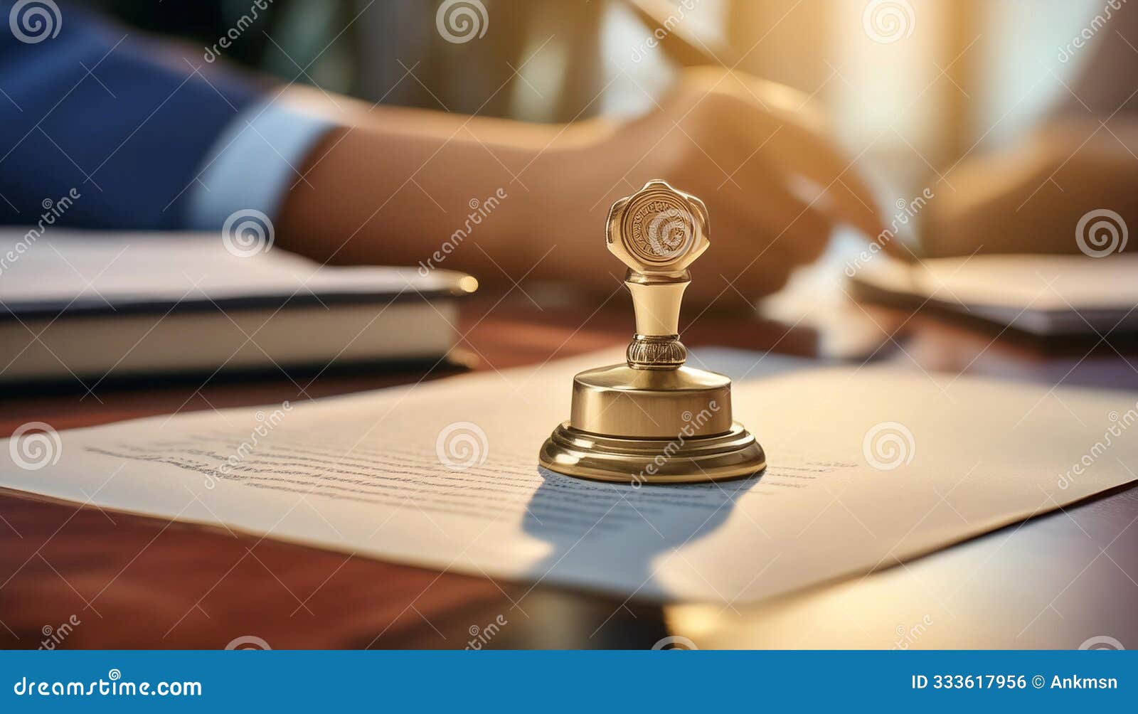 Document with Seal Marking Its Importance Stock Illustration ...
