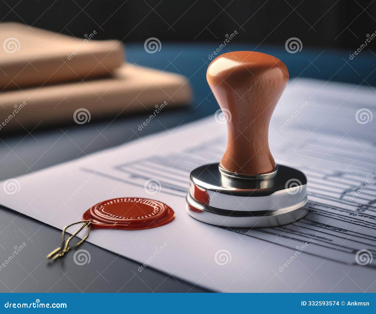 Document with Seal Marking Its Importance Stock Illustration ...