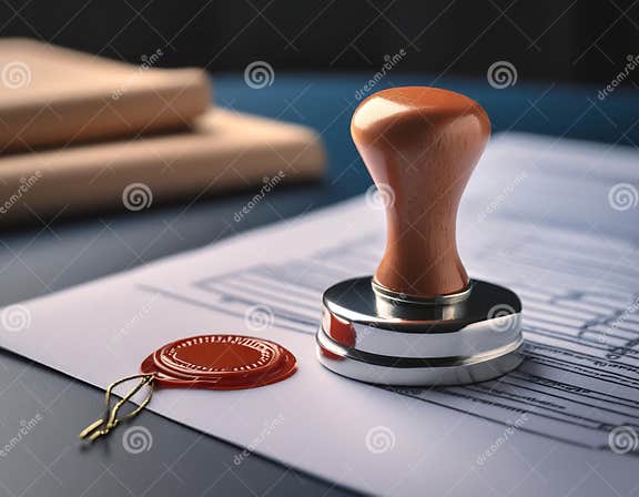 Document with Seal Marking Its Importance Stock Illustration ...