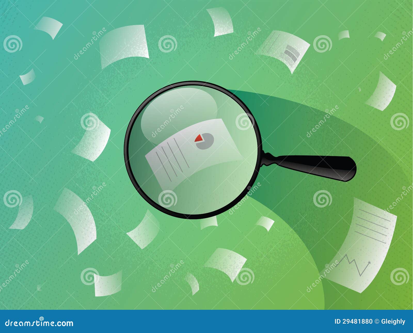 Document Search stock vector. Illustration of magnified - 29481880