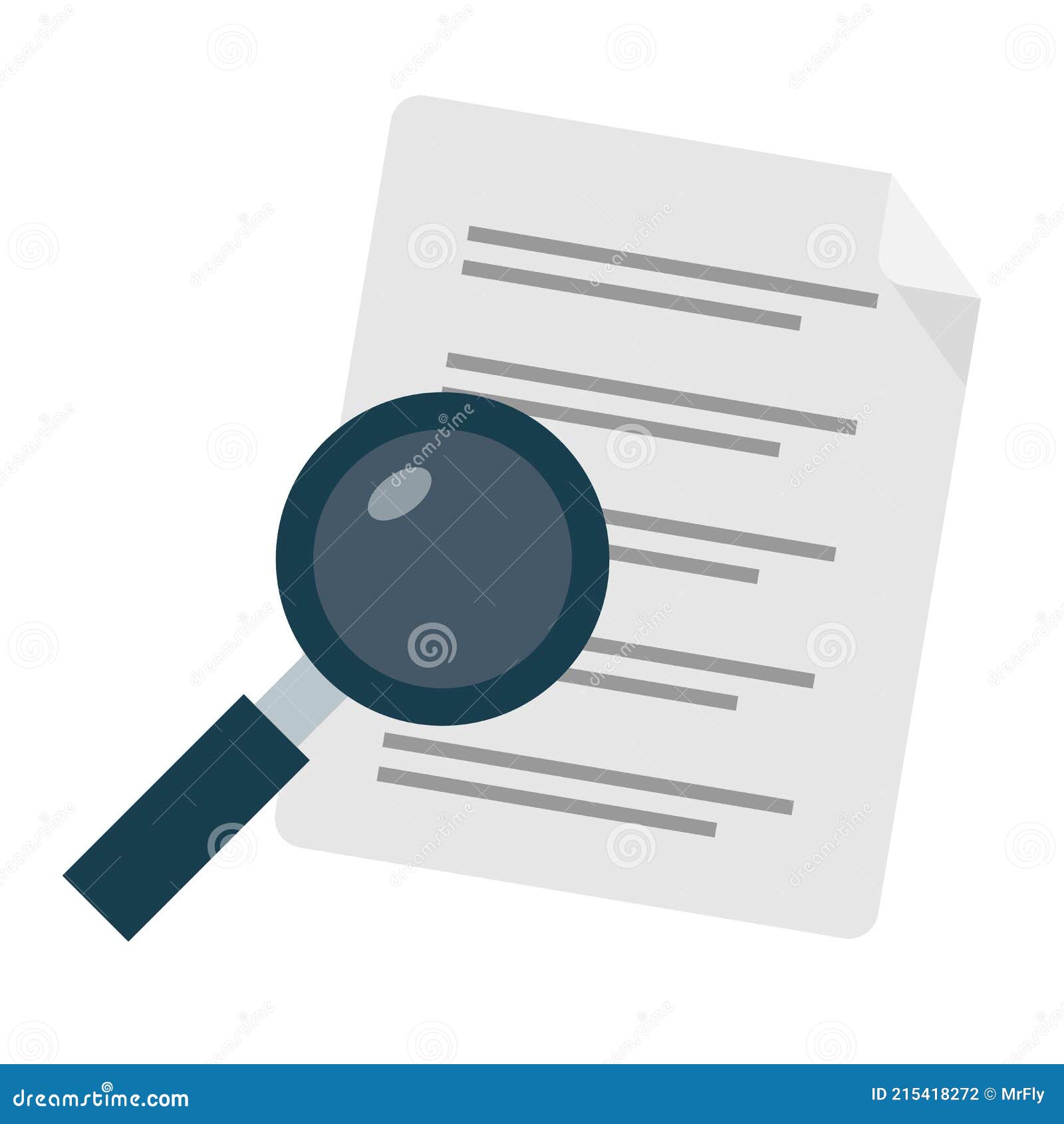 Document Search Artistic Flat Icon, Vector Illustration Stock Vector ...
