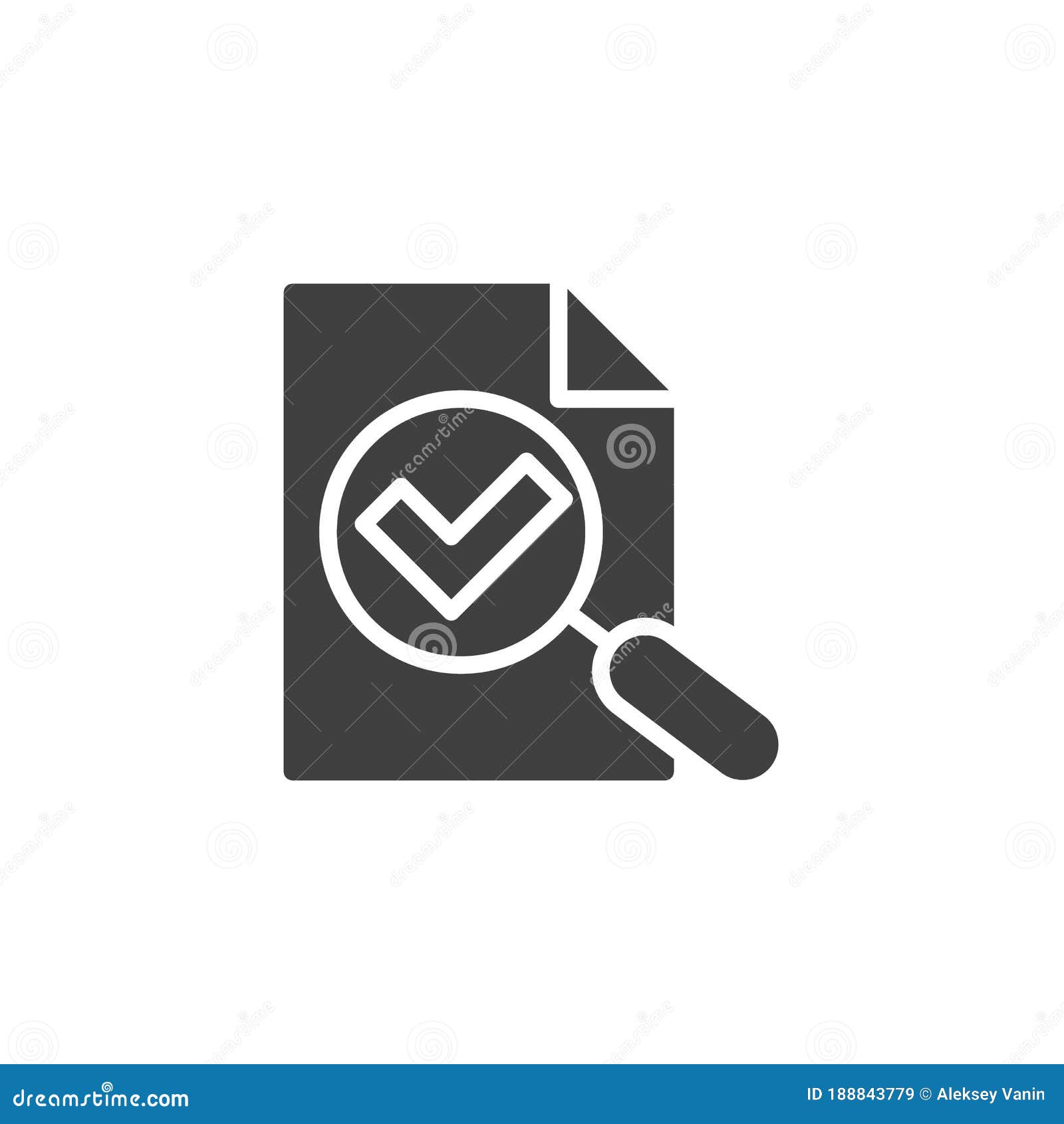 Document Search Completed Vector Icon Stock Vector - Illustration of ...