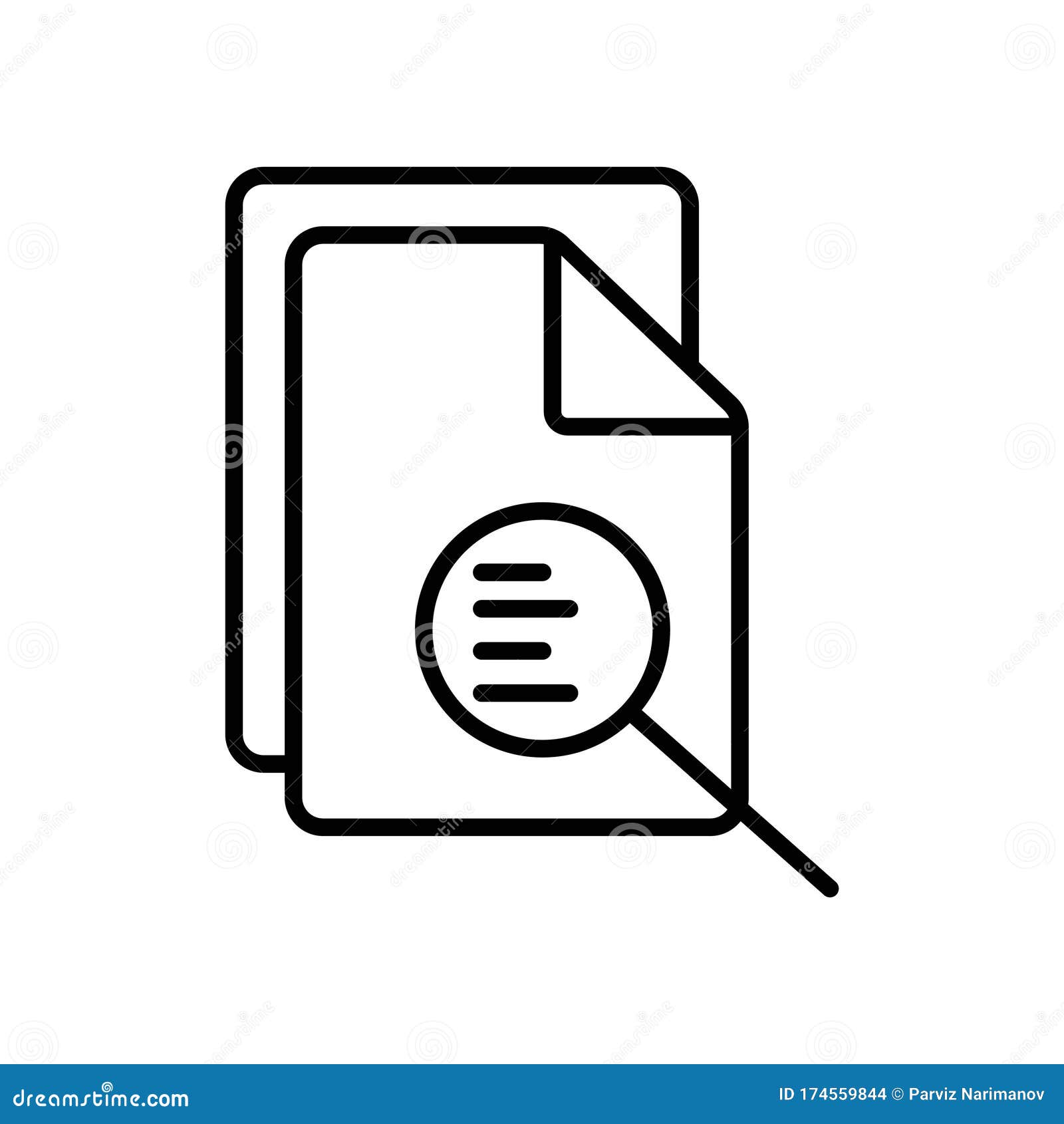 Document Search Icon, Document Search Icon Vector Stock Vector ...