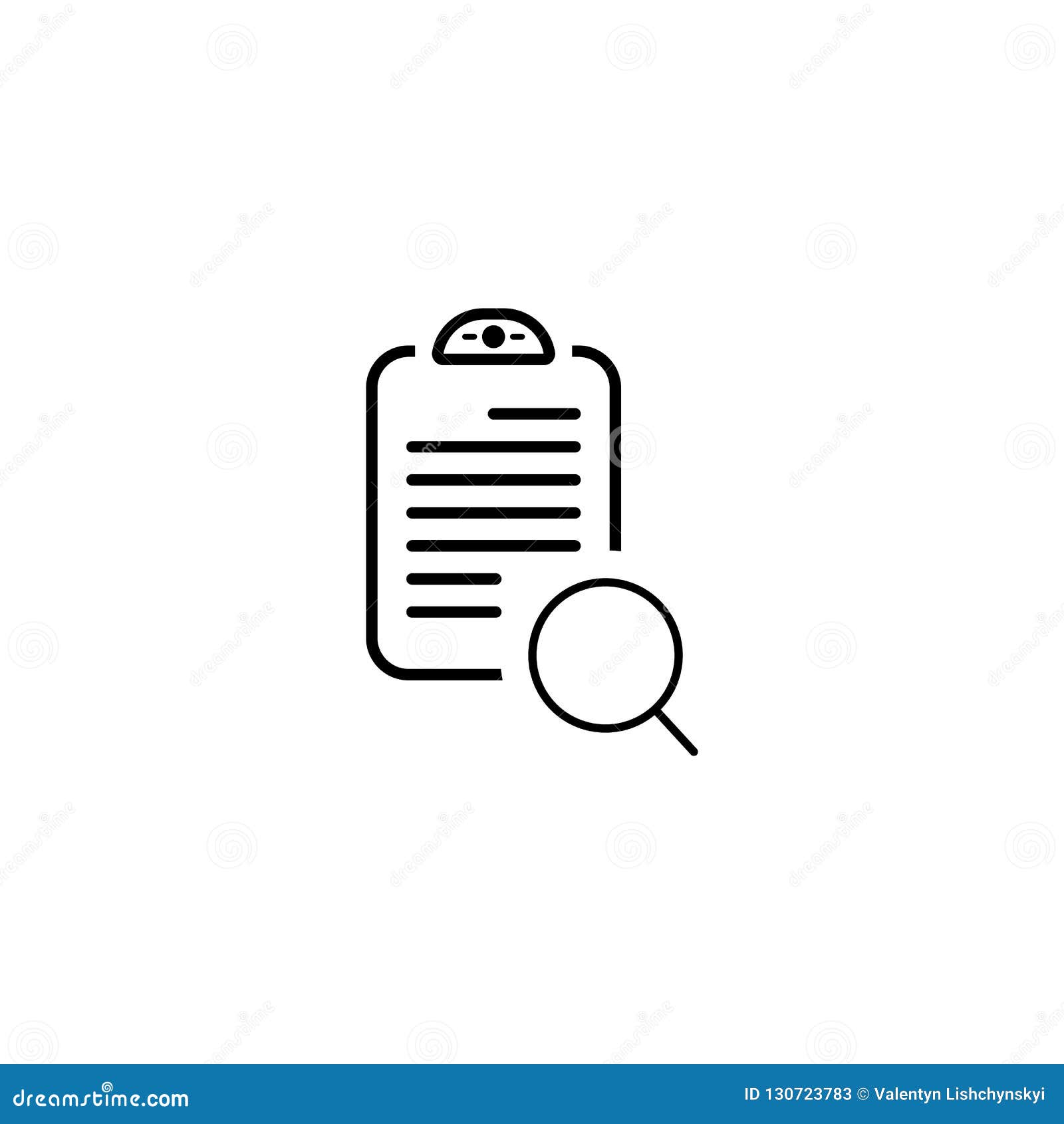 Document with Search Icon. Vector Simple Symbol Stock Illustration ...