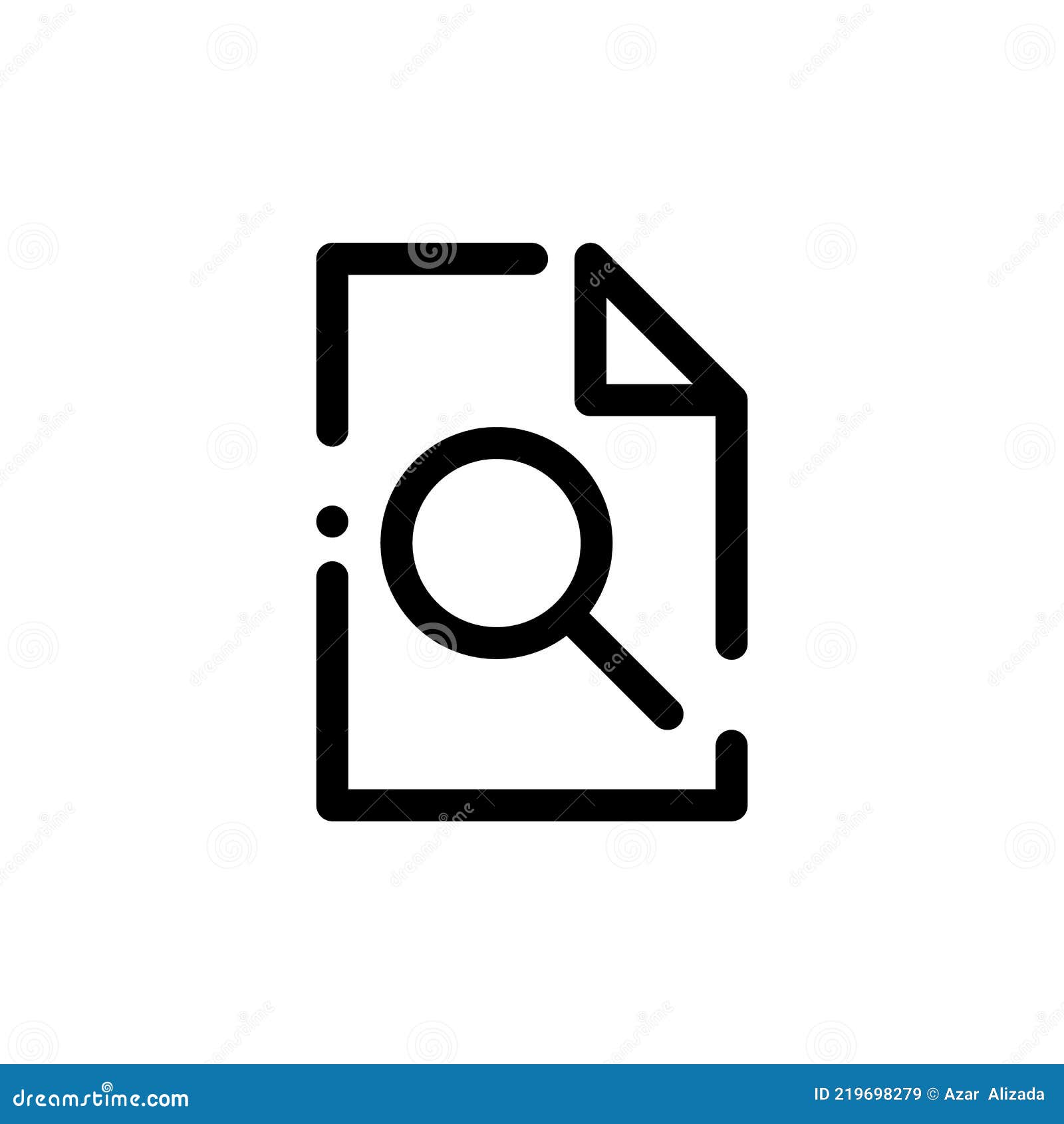 Document with Search Symbol. Preview Icon Stock Vector - Illustration ...