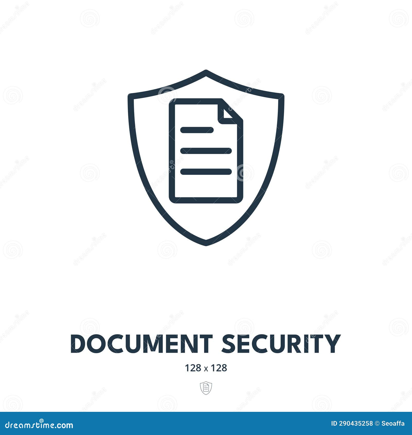 Document Security Icon. Access, Confidentiality, Privacy. Editable ...