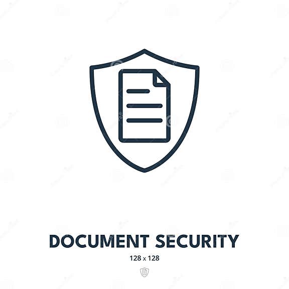 Document Security Icon. Access, Confidentiality, Privacy. Editable ...