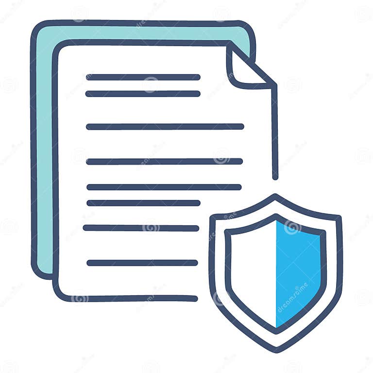 Document Security Icon. a Visual Representation of Safeguarding ...