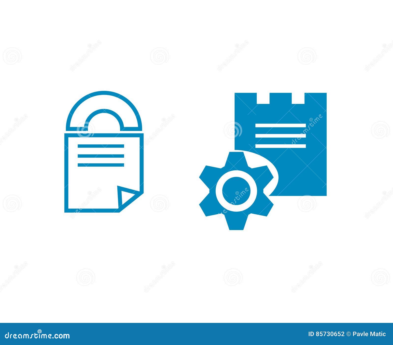 Document security icons stock vector. Illustration of font - 85730652