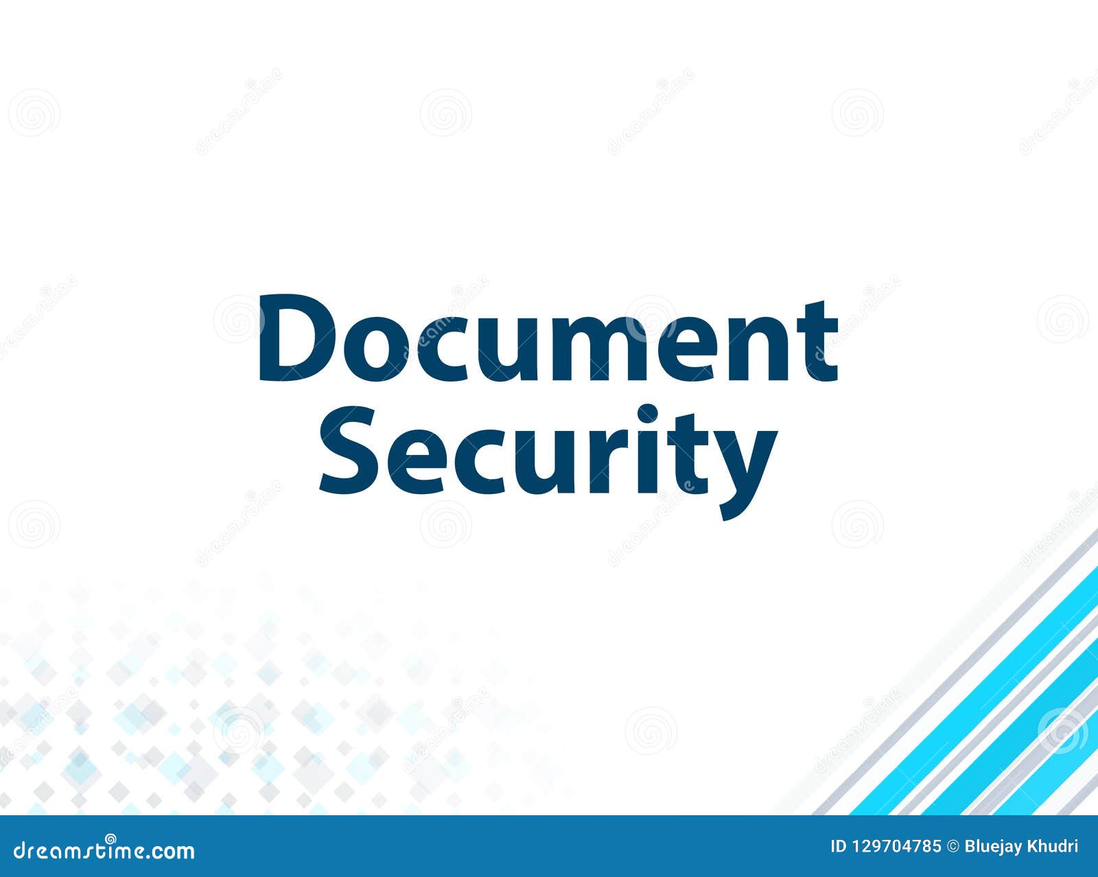 Document Security Modern Flat Design Blue Abstract Background Stock ...