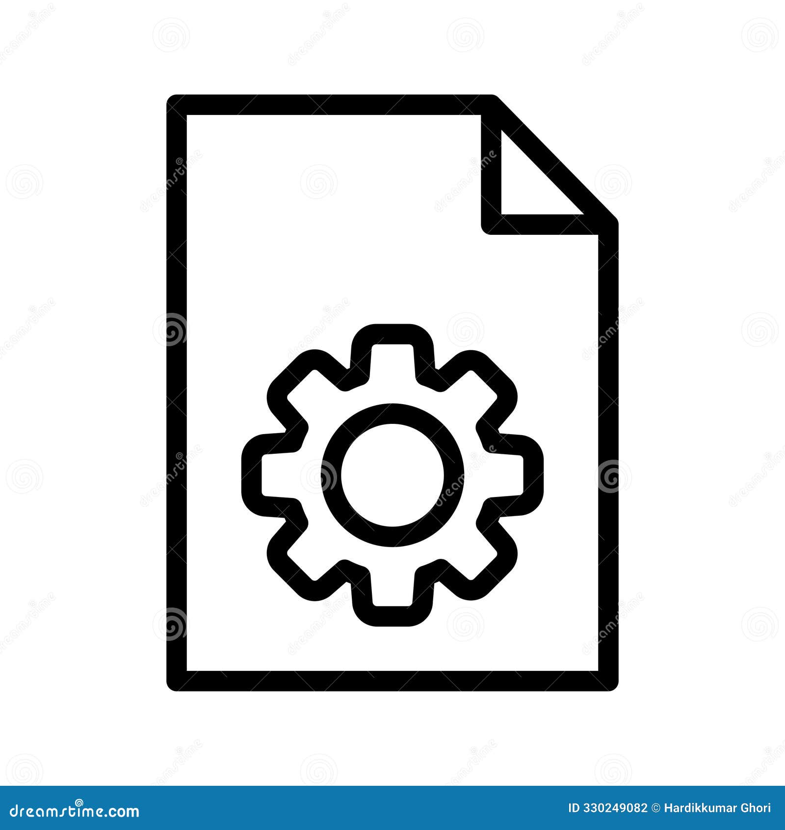 Document settings icon stock illustration. Illustration of setup - 330249082