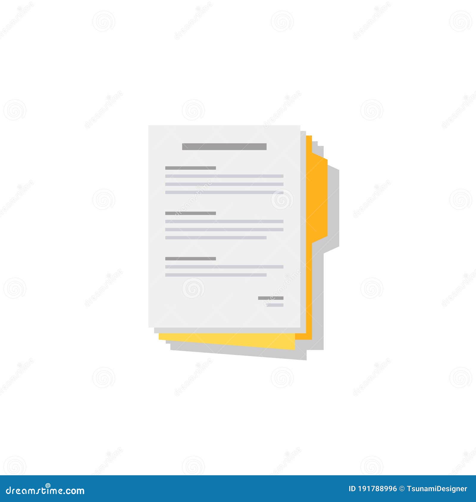 Document - Shadow Icon Vector Isolated Stock Vector - Illustration of ...