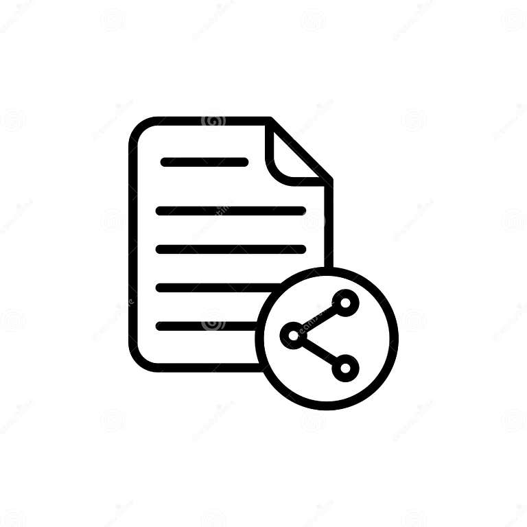 Document share icon stock vector. Illustration of publish - 330167545