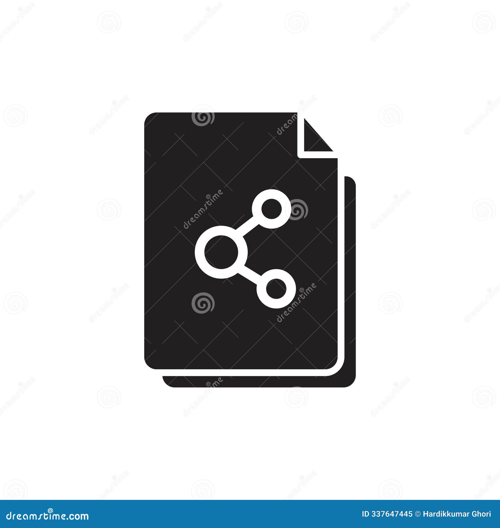Document Share Icon Set. Send and Export File Vector Symbol in a Black ...