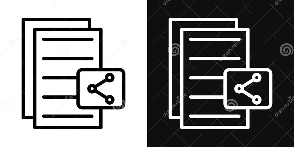 Document share icon stock vector. Illustration of line - 330451105
