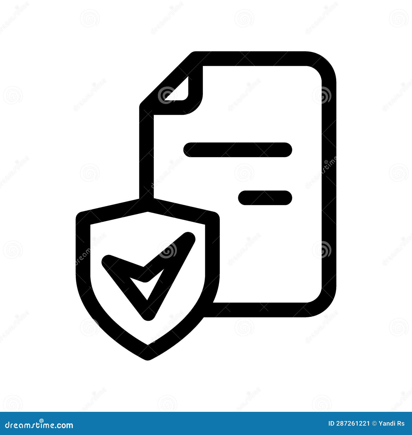 Document Shield Icon Vector Symbol Design Illustration Stock ...