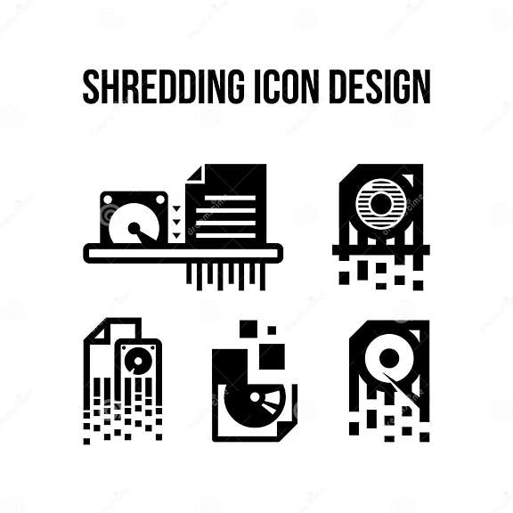 Document Shredder Line and Glyph Icon, File and Document, Destroy Sign ...