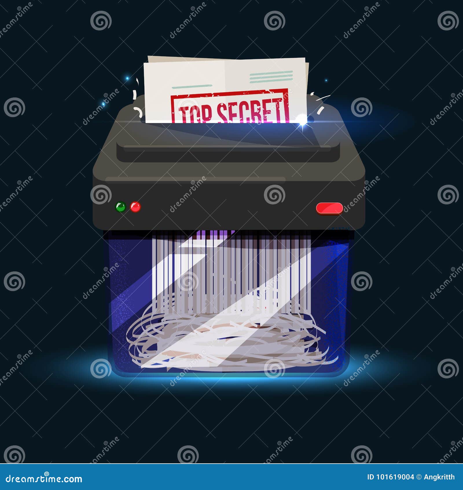Shredder Machine. Flat Style. Vector Illustration | CartoonDealer.com ...