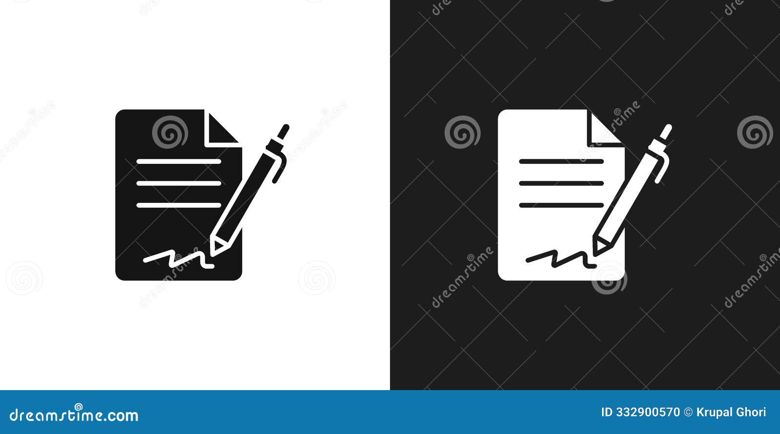 Document Signed Icon Logo Set Vector Stock Vector - Illustration of ...