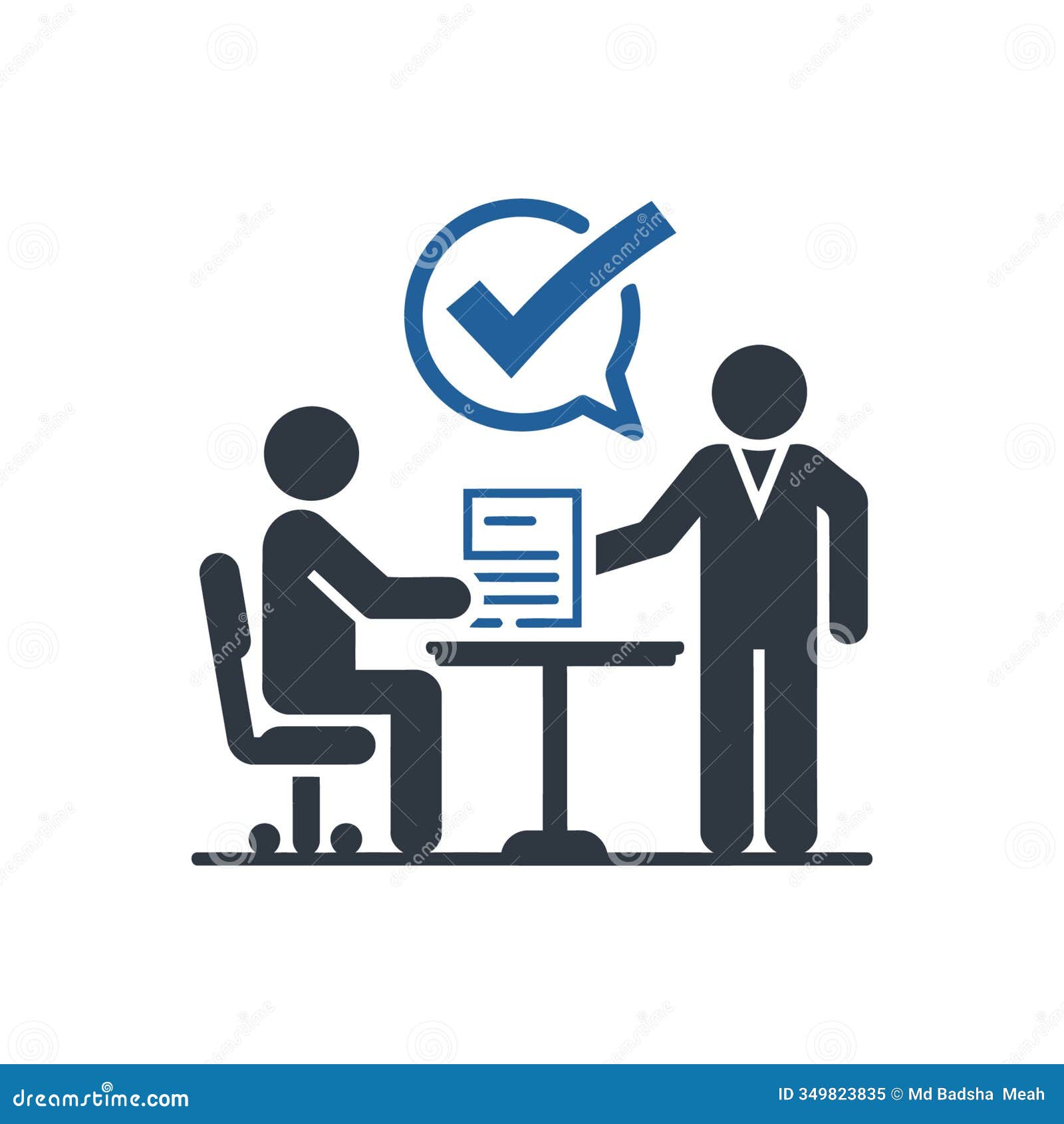 Document Signing Approval Icon Stock Vector - Illustration of document ...