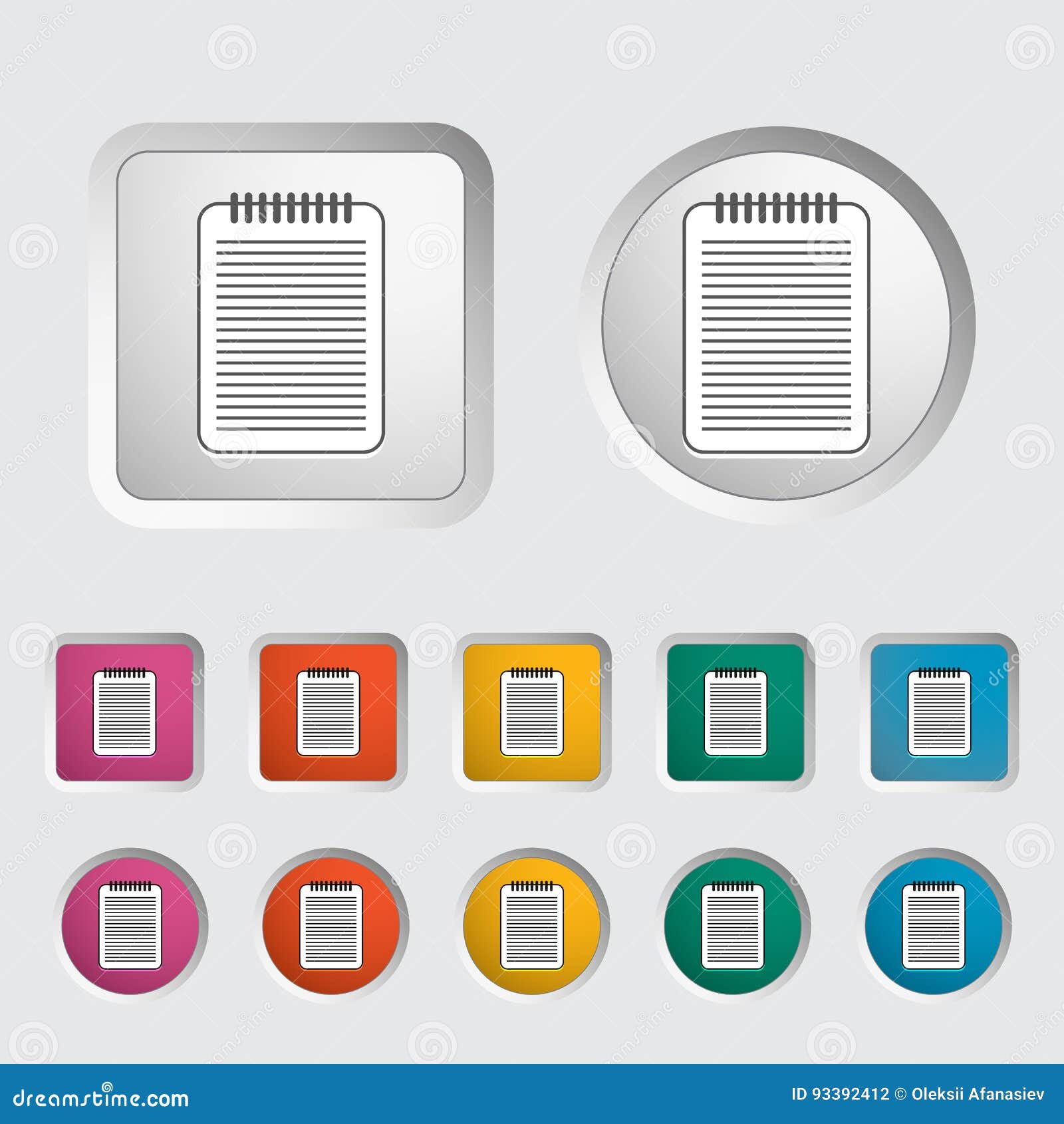 Document single icon. stock vector. Illustration of binder - 93392412