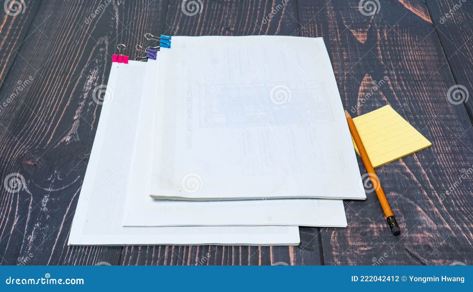 Documents on table stock photo. Image of paper, management - 222042412