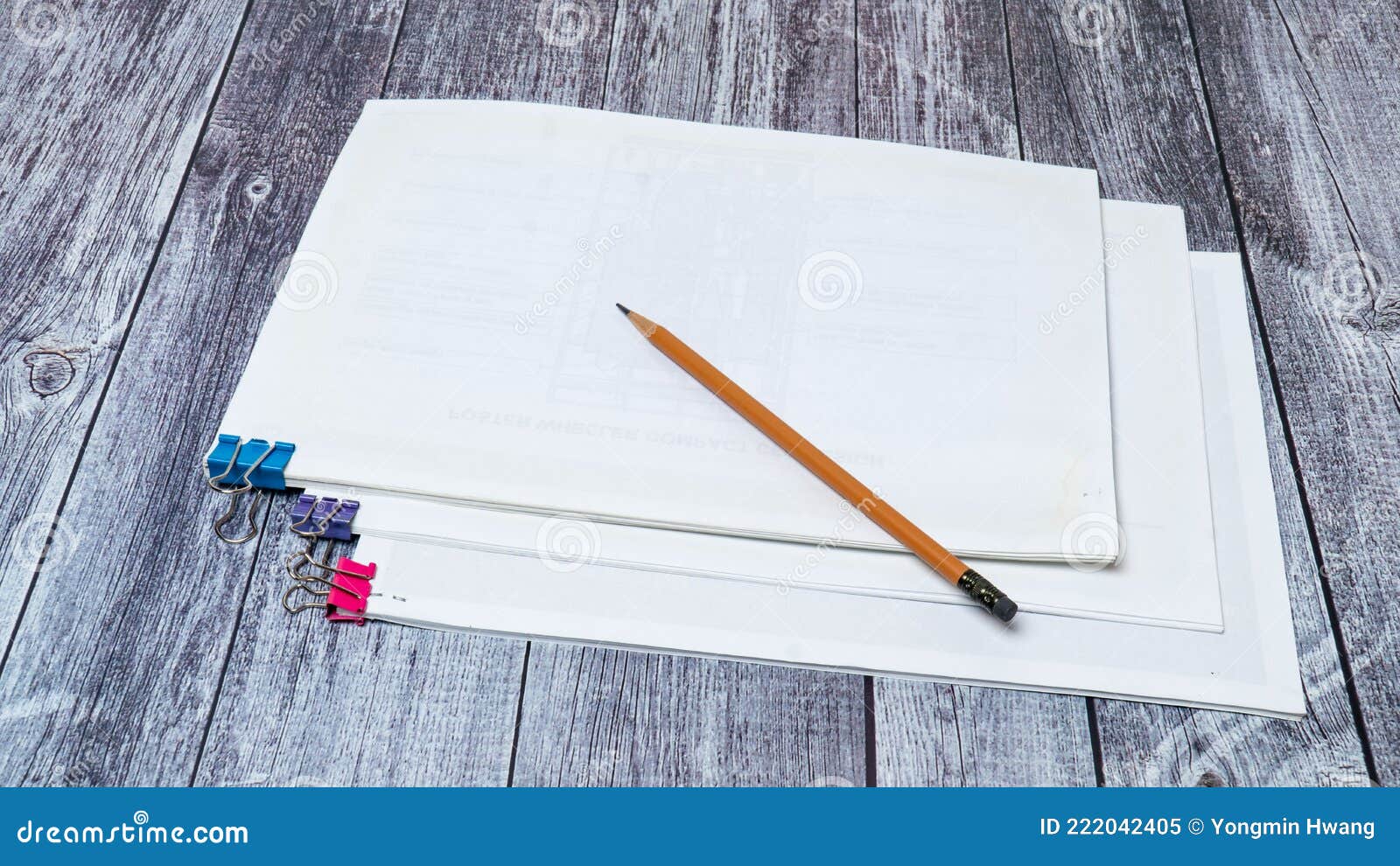 Documents on table stock image. Image of report, business - 222042405