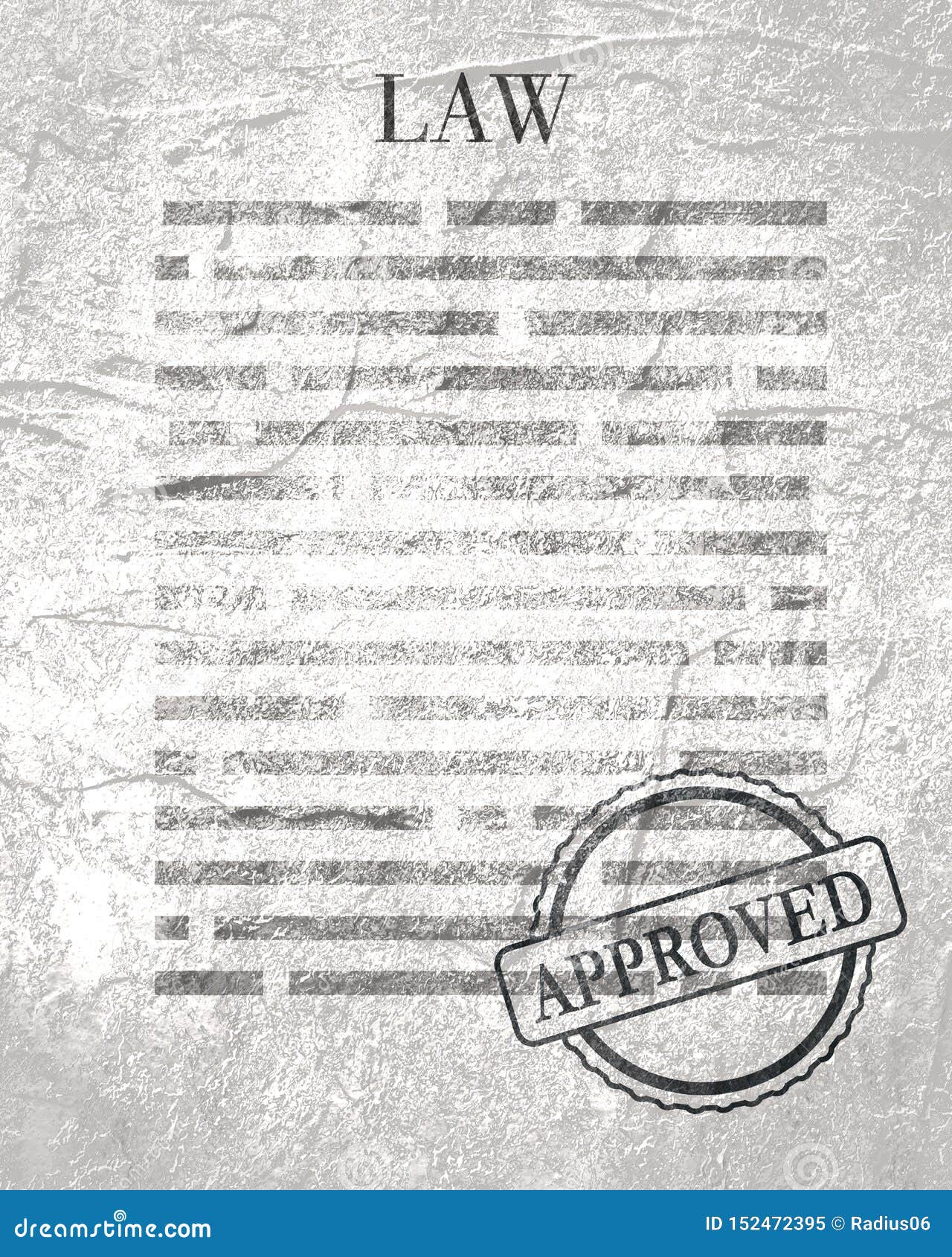 Document with stamp stock illustration. Illustration of approval ...