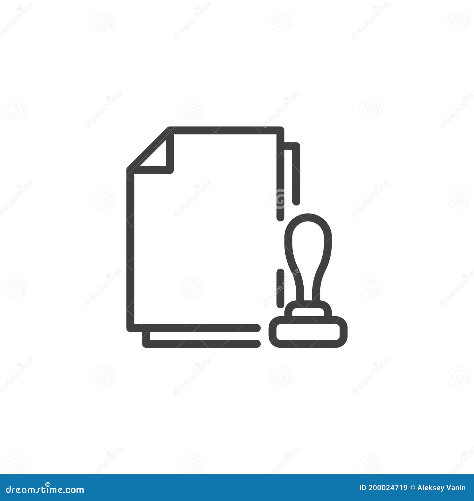 Document With Stamp And Pen. Business Documents Agreement. Paper ...