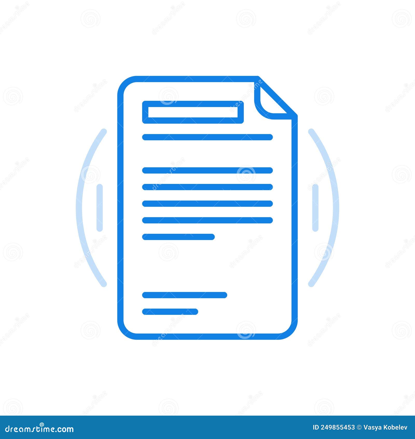 Document Statement Vector Line Icon. Important Management Report from ...