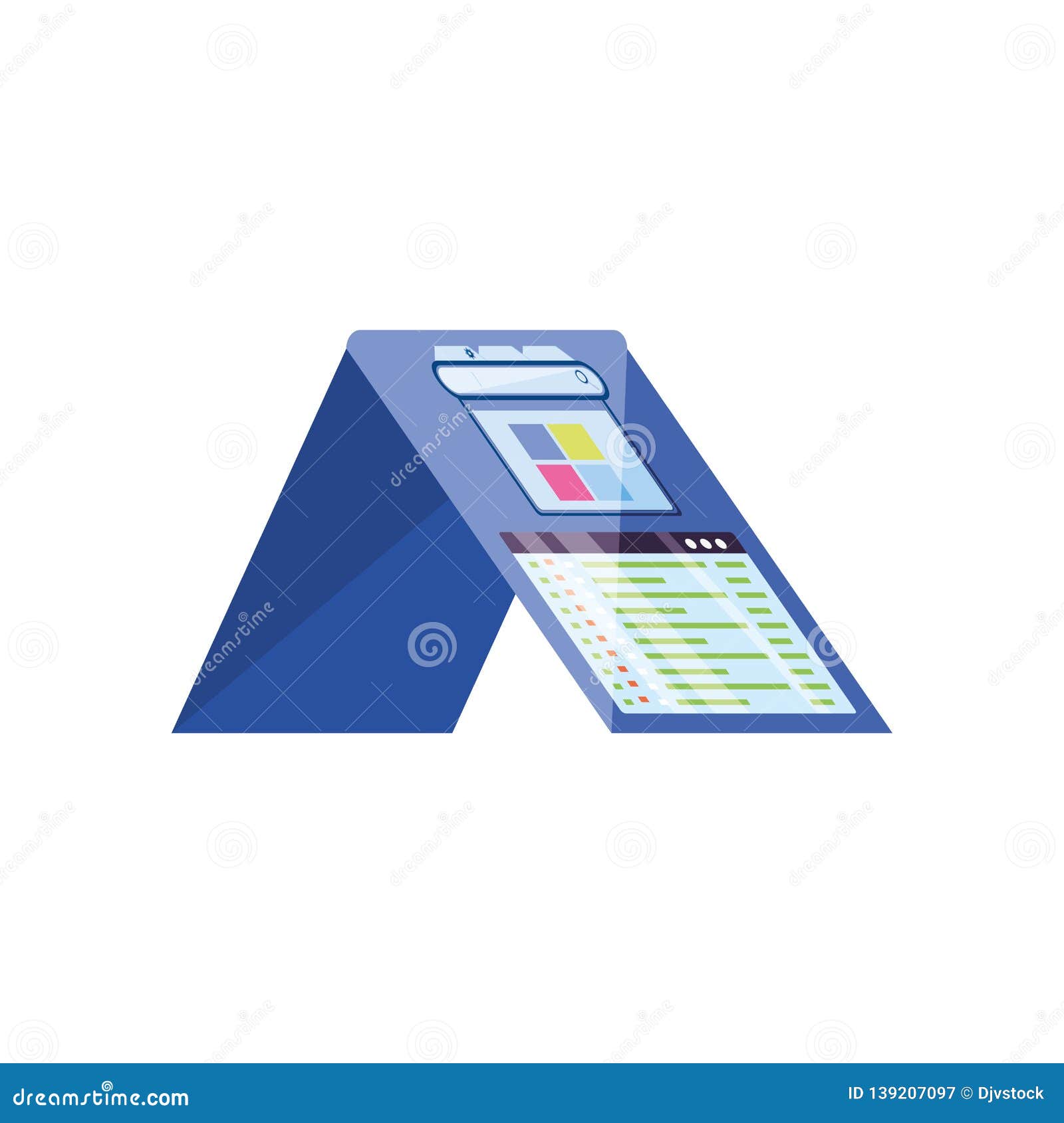 Document with Statistics Graphic Stock Vector - Illustration of ...