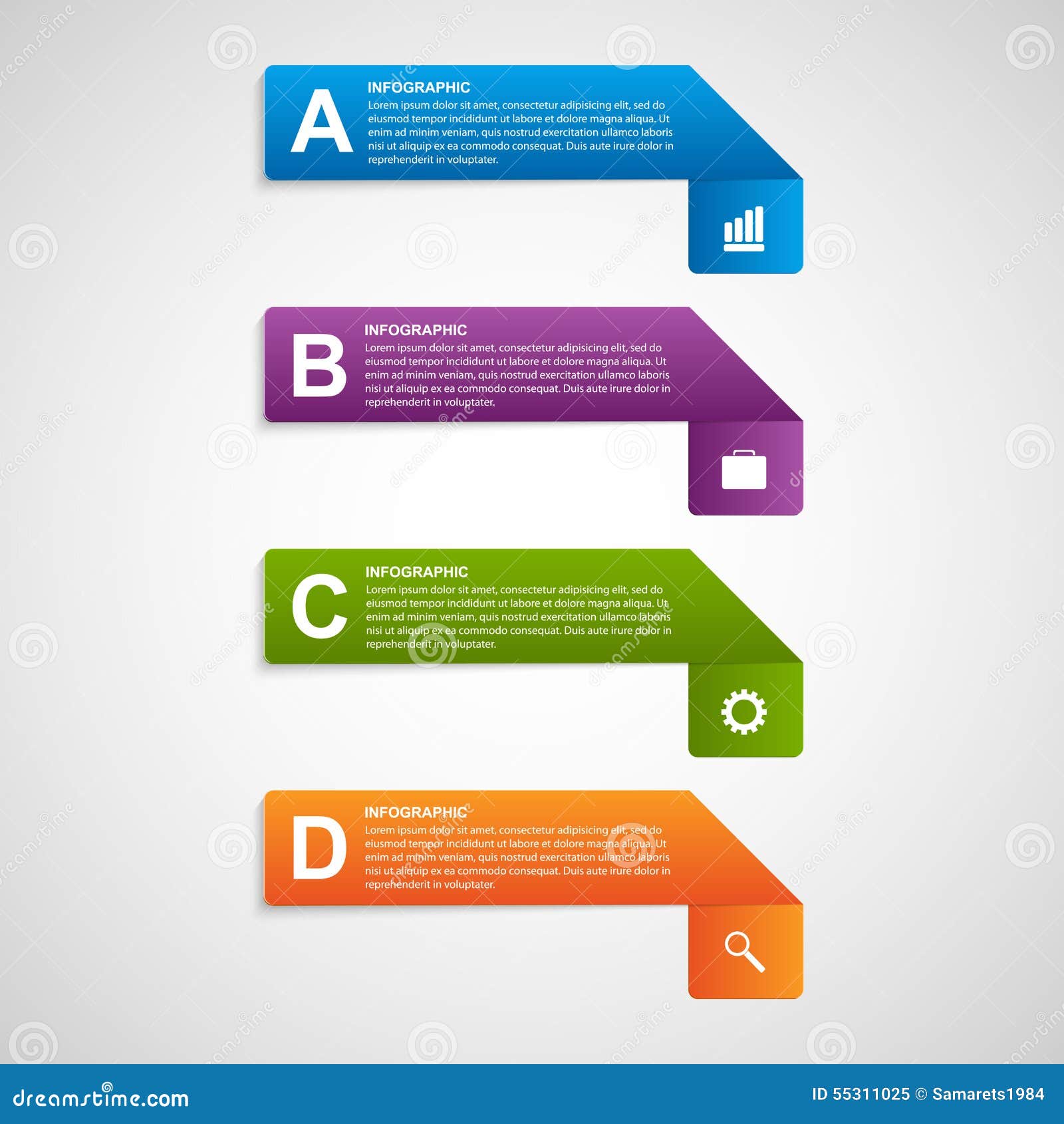 Document Sticker, Banners, Infographic Opties Het Element Van Het ...