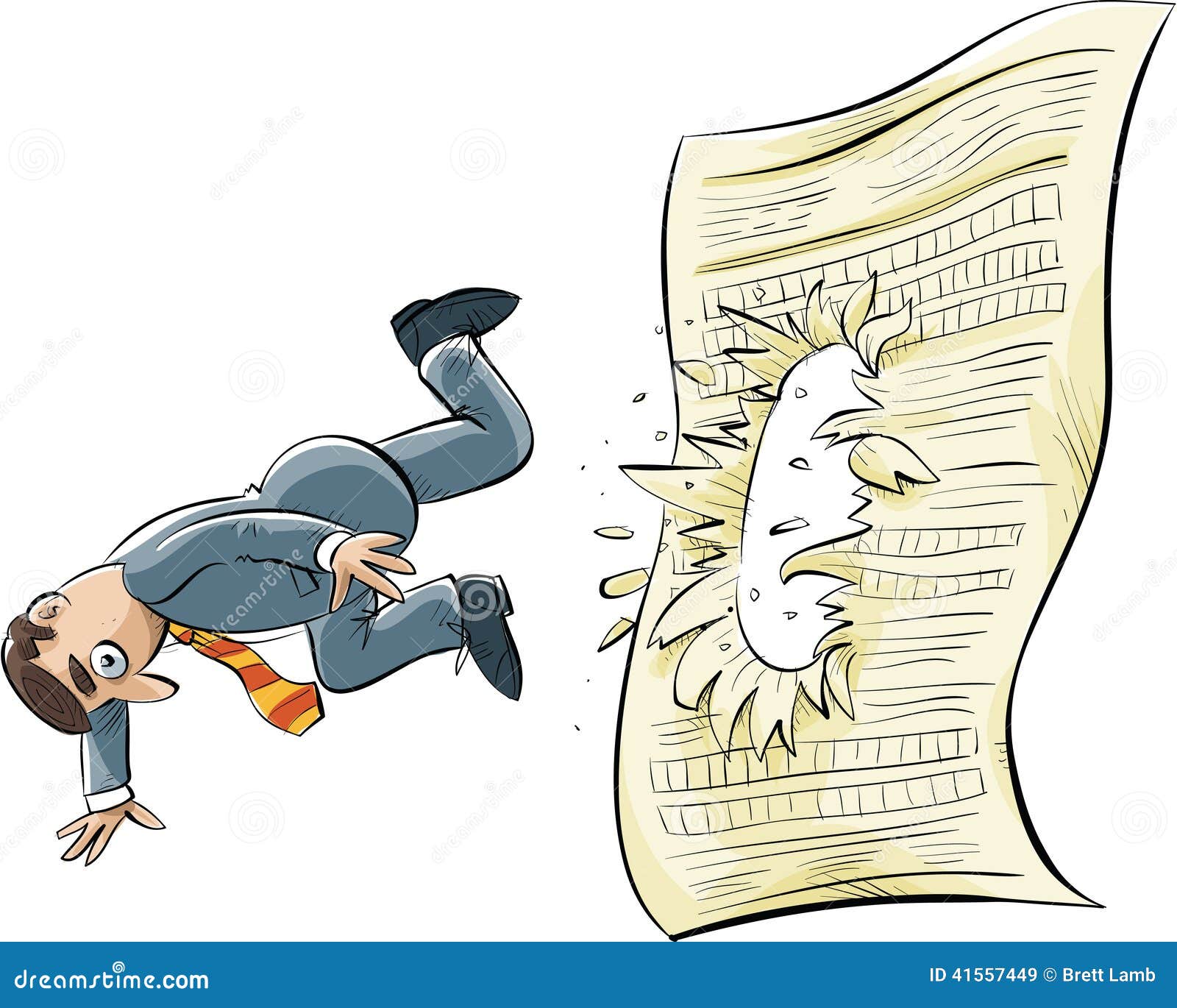 Document Stumble stock illustration. Illustration of hole - 41557449