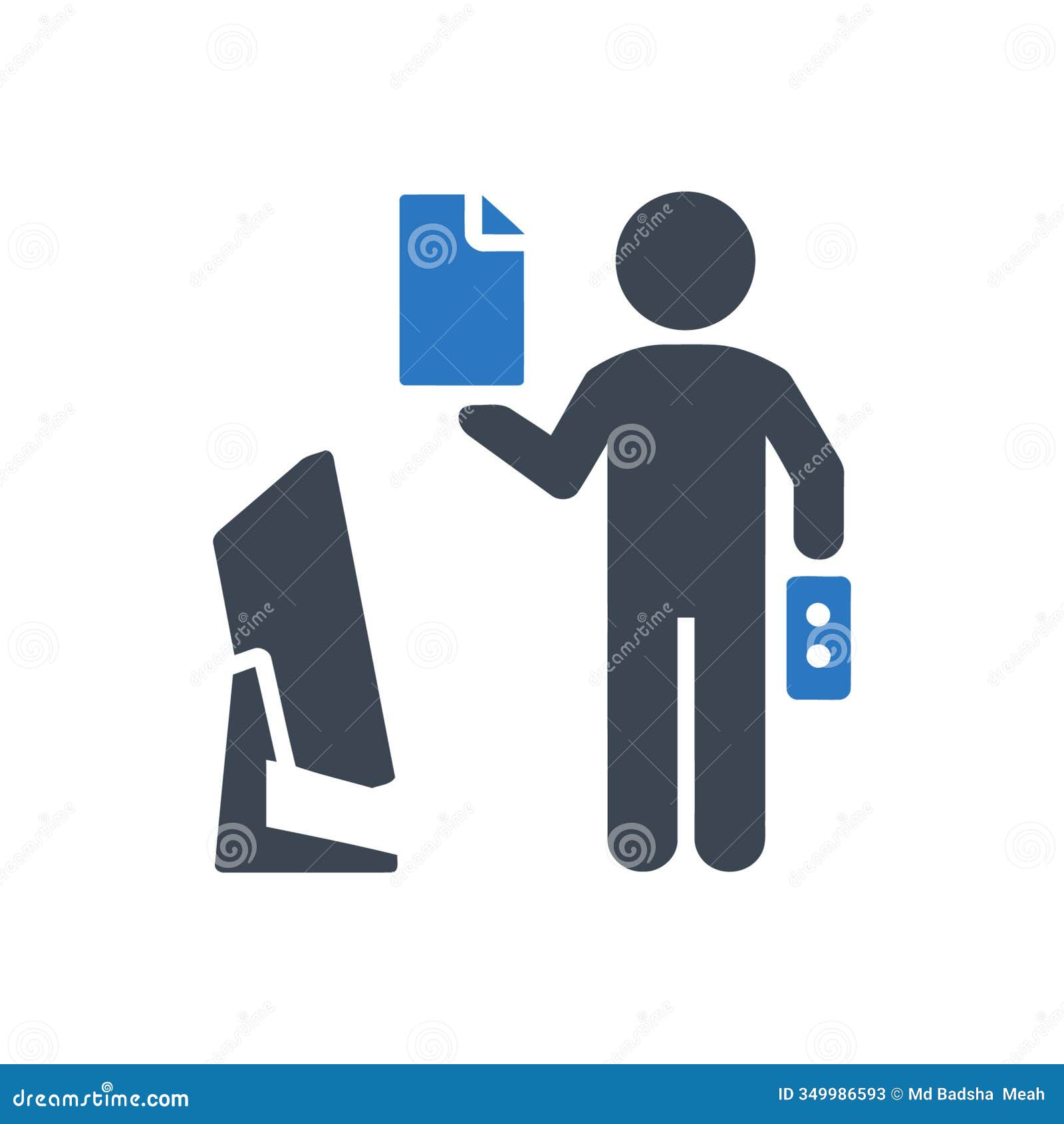 Document Submission and Review Icon Stock Illustration - Illustration ...