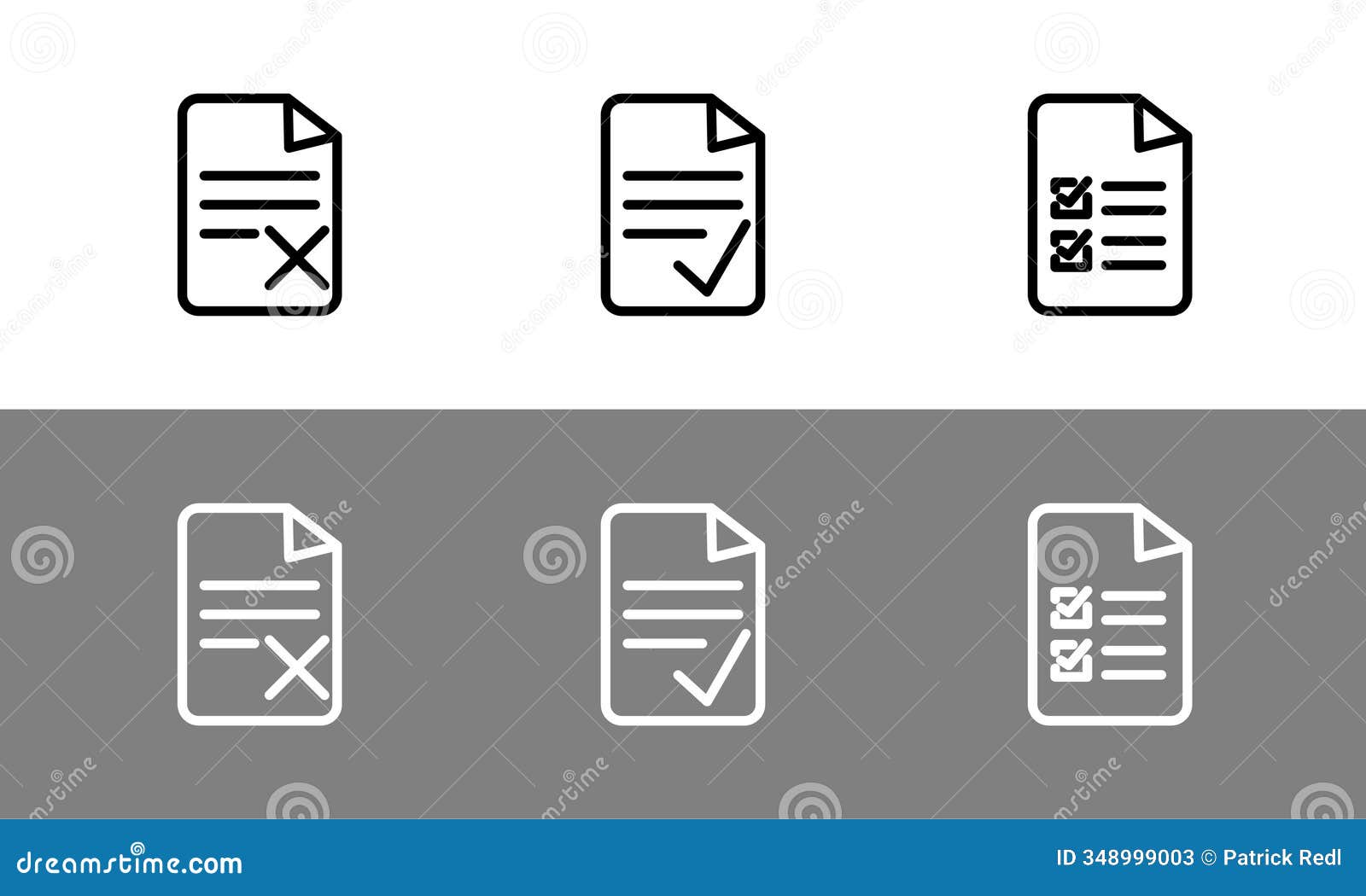 Document Symbol Set -outlined Document Symbols Stock Vector ...