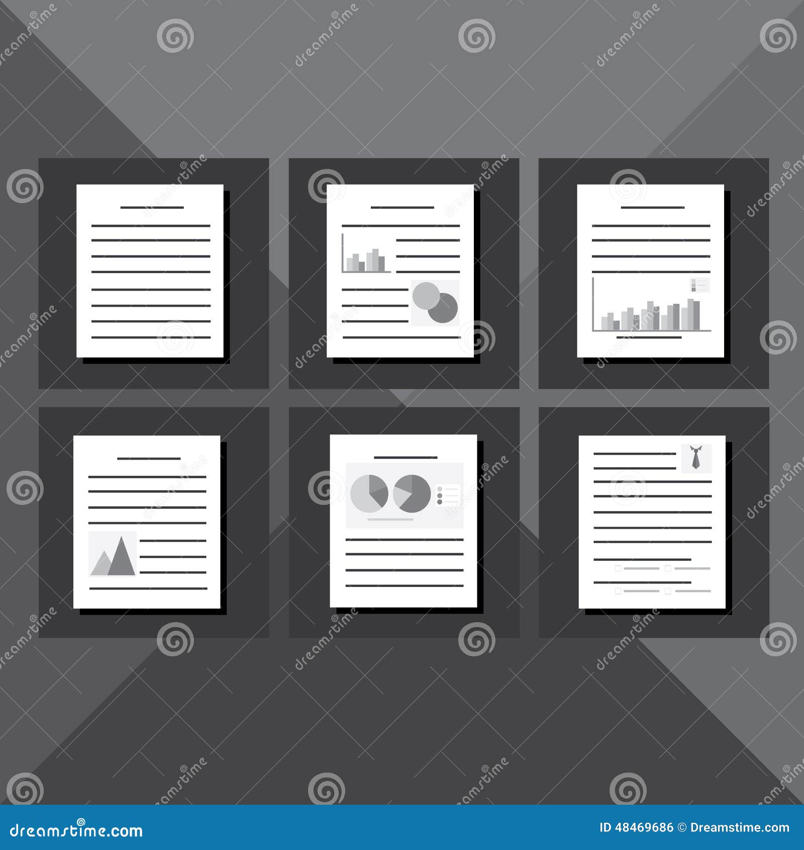 Document template set stock illustration. Illustration of infographic ...