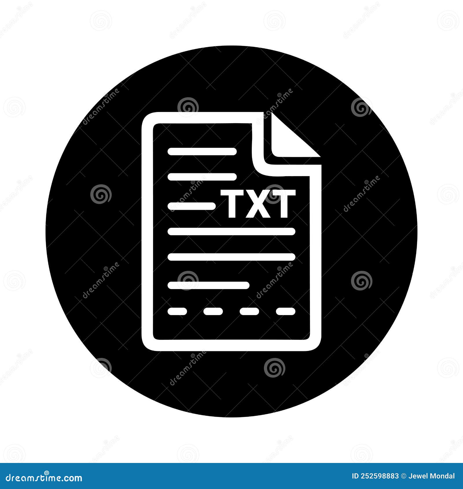 Document, Text, Format Icon. Black Vector Design Stock Illustration ...