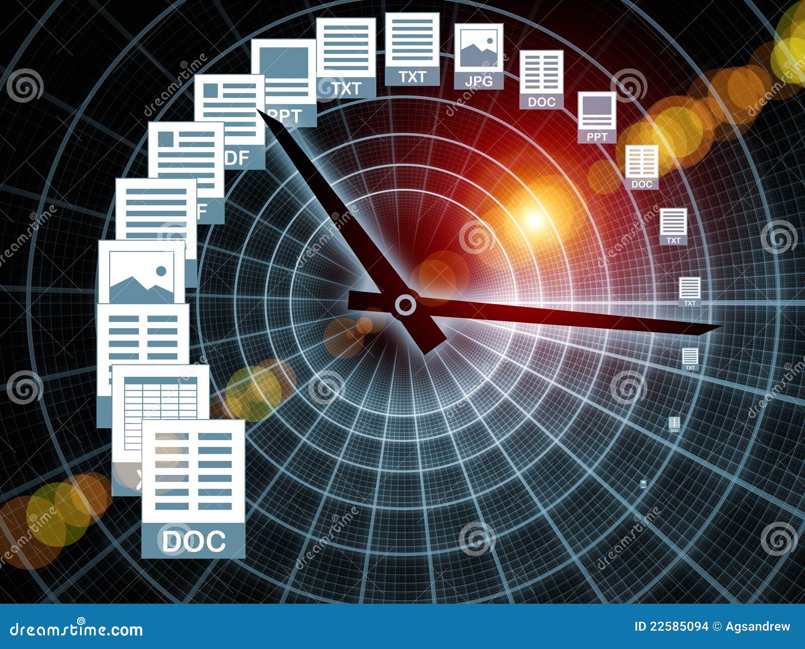 Document Time stock illustration. Illustration of technology - 22585094