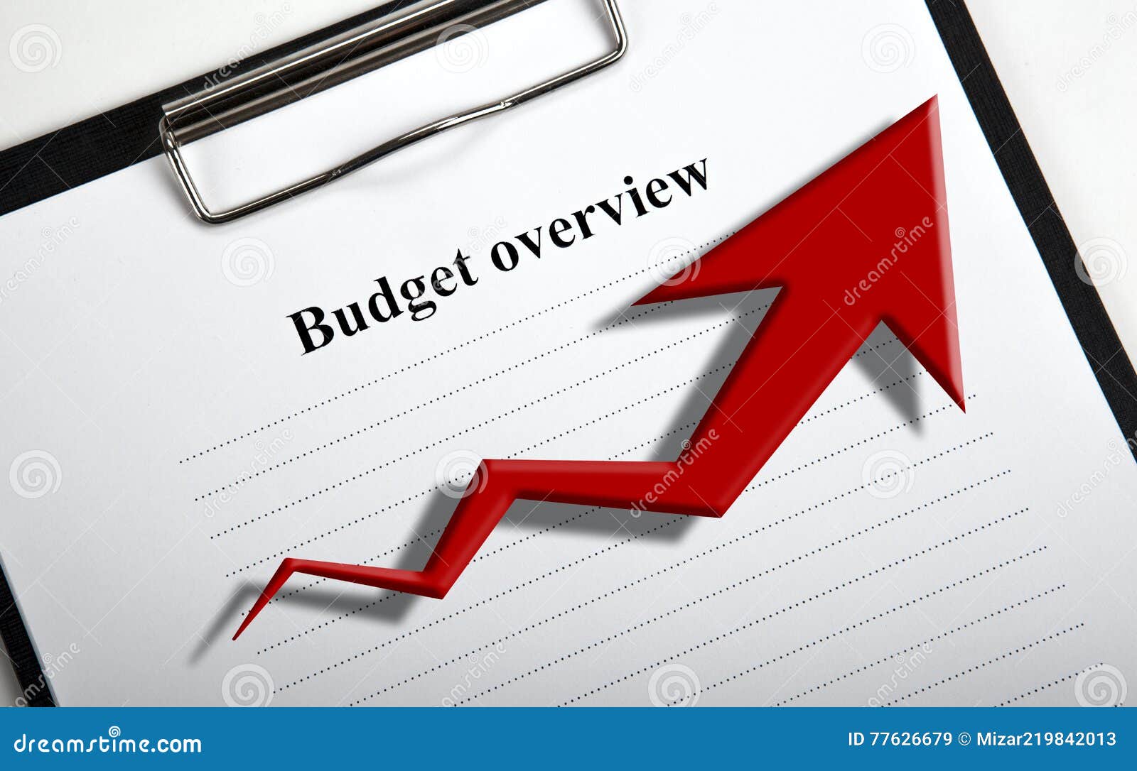 Document with Title Budget Overview and Diagram Stock Illustration ...
