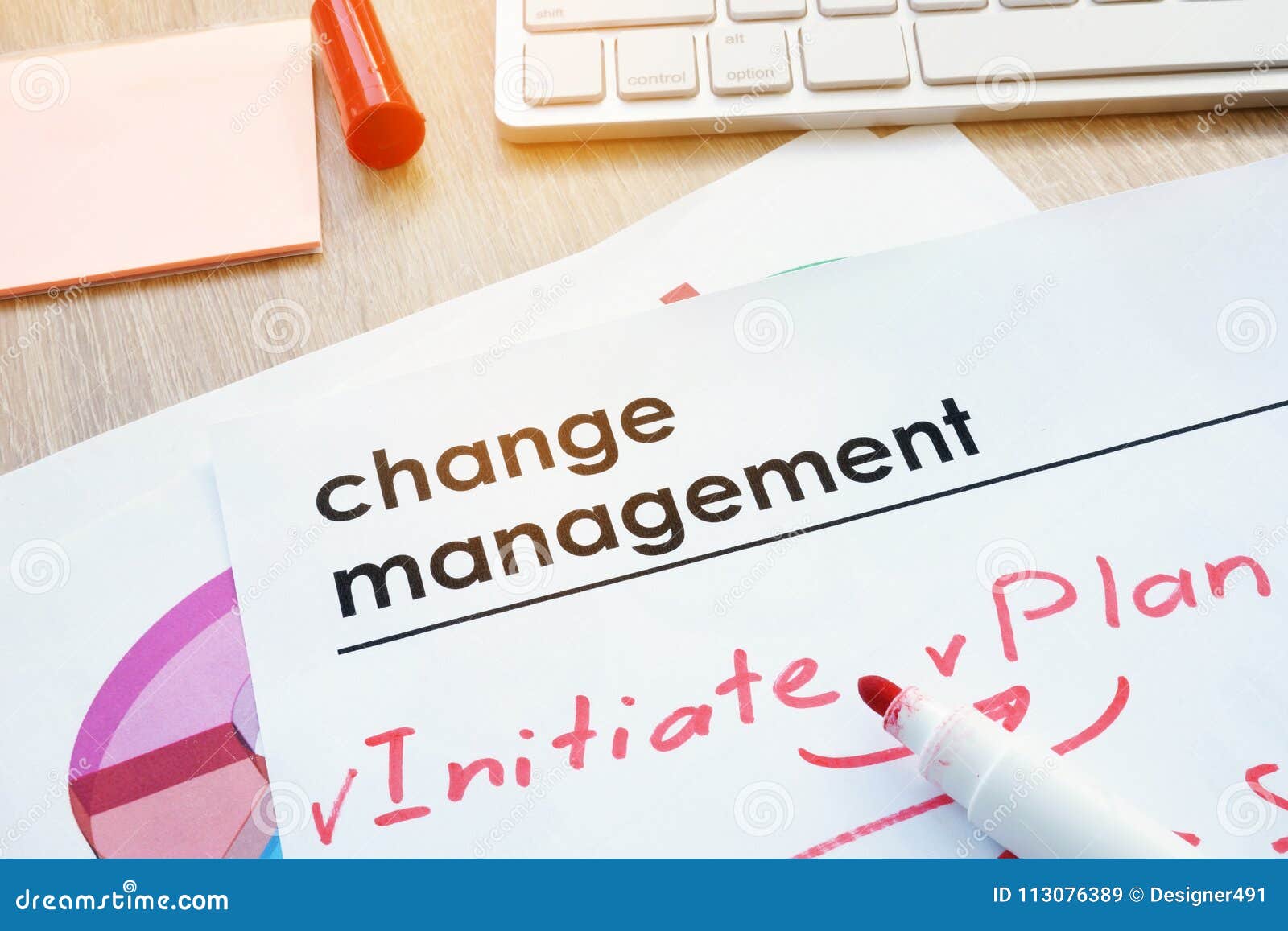 Document with Title Change Management. Stock Image - Image of corporate ...