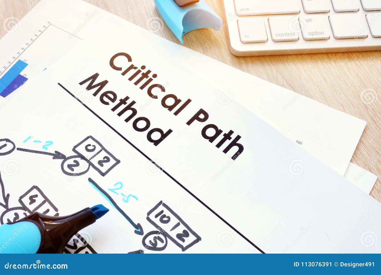 Document with Title Critical Path Method CPM. Stock Image - Image of ...
