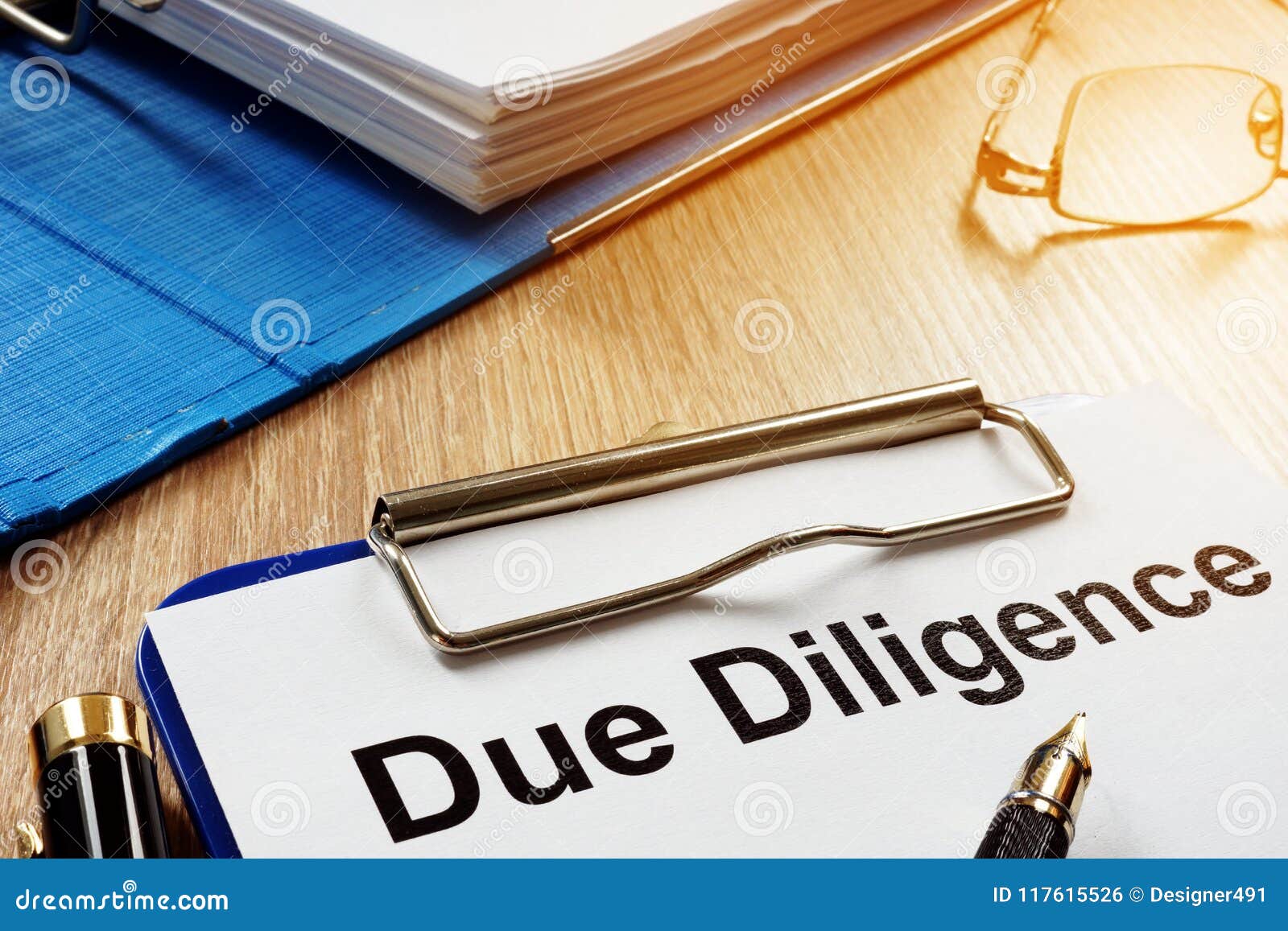 Document with Title Due Diligence. Stock Photo - Image of business ...